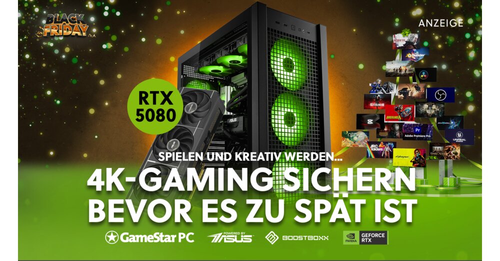 RTX 5080 Gaming-PC: 4K-Monster mit Ryzen 7 7800X3D auch nach dem Black ...