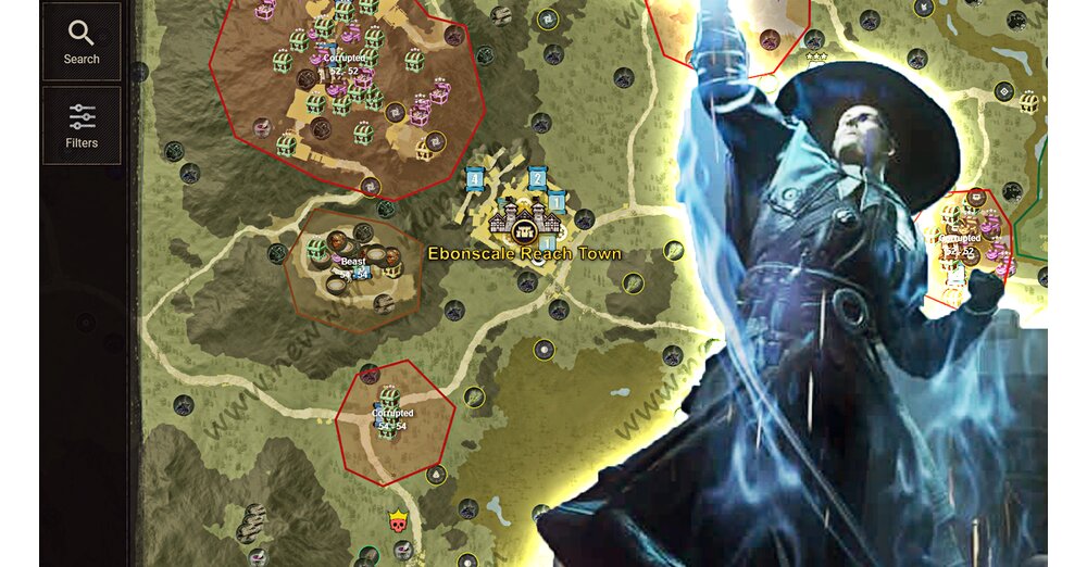 New World: Interaktive Map zeigt Ressourcen und erste Erweiterung