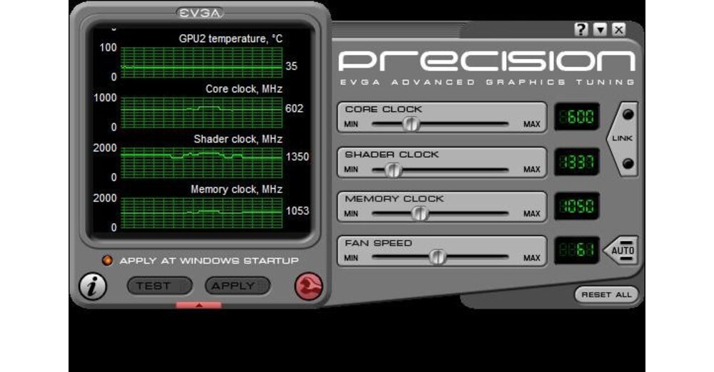 EVGA Precision 1.4.0 - Neue Version des Grafikkarten-Tools