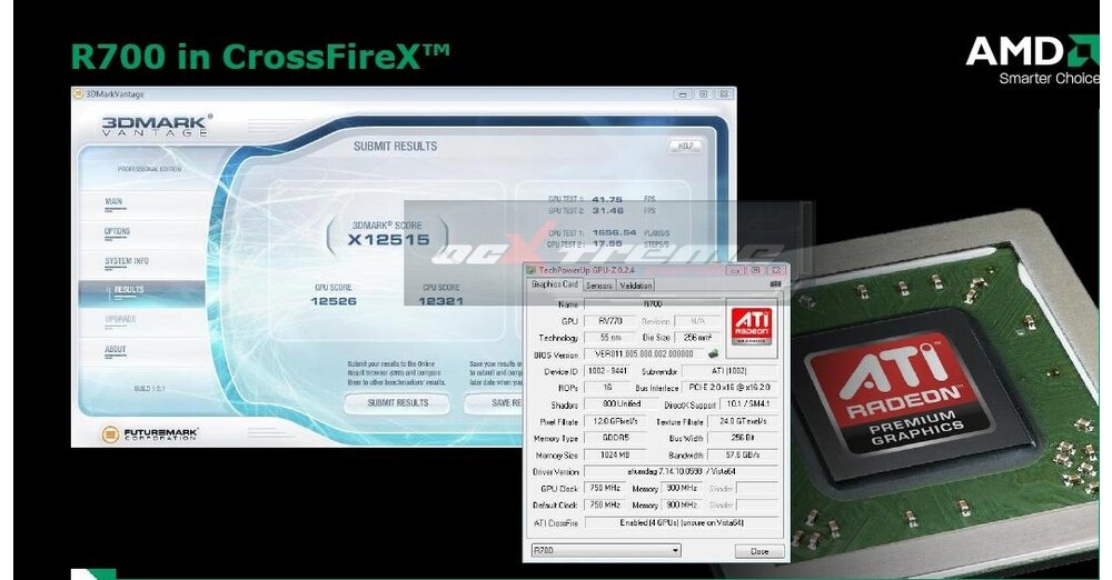 AMD - R700 in CrossfireX erreicht X12515 im 3DMark Vantage?