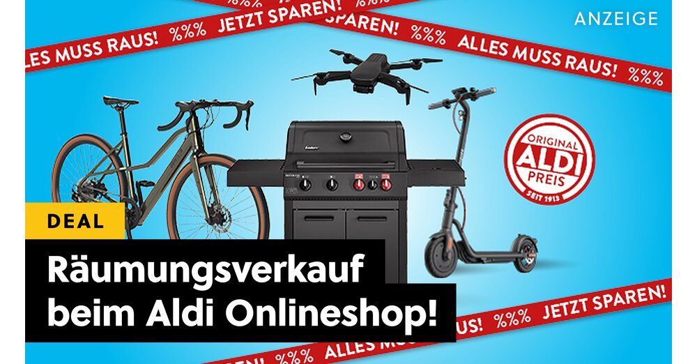 Aldis Onlineshop macht dicht: Im Räumungsverkauf könnt ihr jetzt extrem sparen - Grills, TVs ...