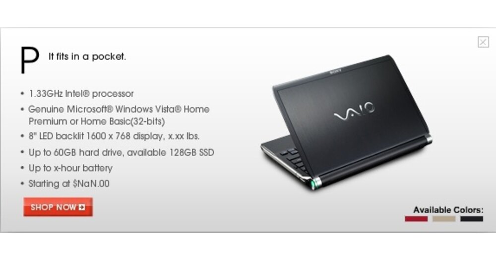 Sony VAIO Pocket - Informationen im Web aufgetaucht