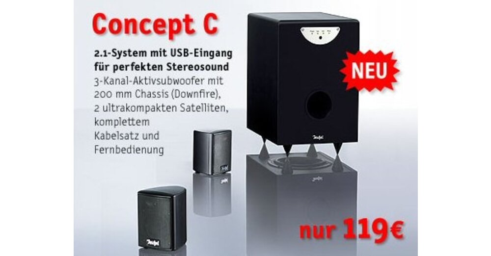 Teufel Concept - Neues 2.1 Soundsystem vorgestellt