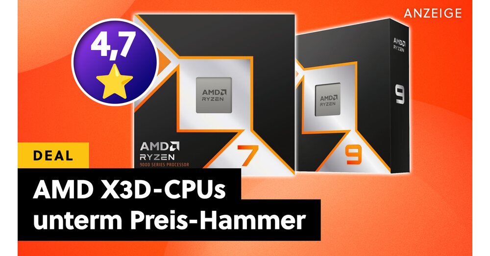 AMDs X3D-CPUs im Preissturz bei Amazon: Jetzt Gaming-Flaggschiffe ...
