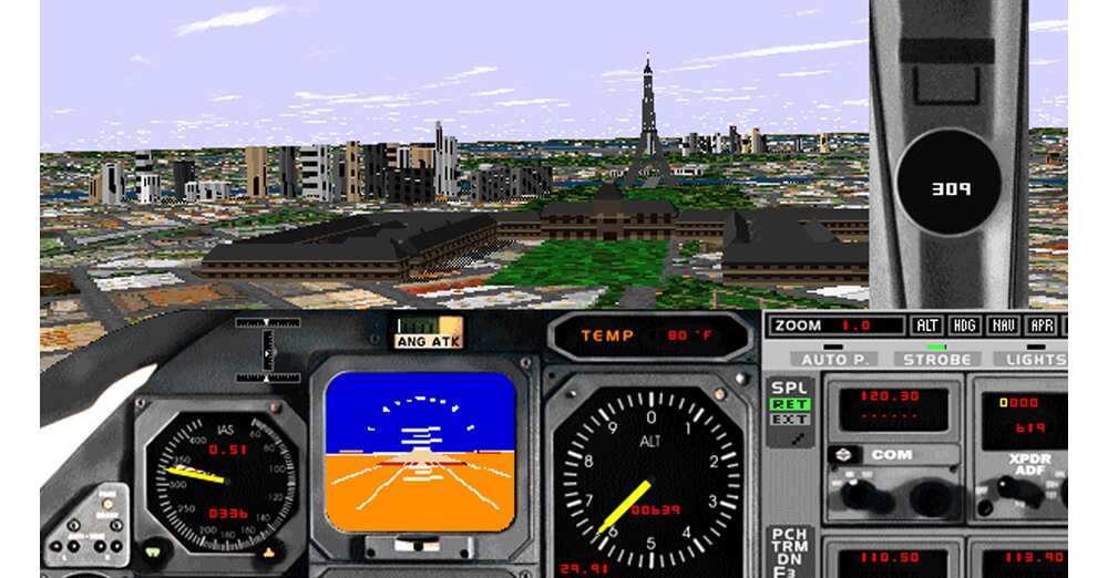 Für den Windows 95 Trailer zum Flight Simulator braucht ihr heute eine Lupe