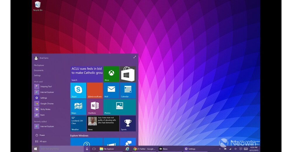 Windows 10 Technical Preview - Build 10061 bringt viele Verbesserungen