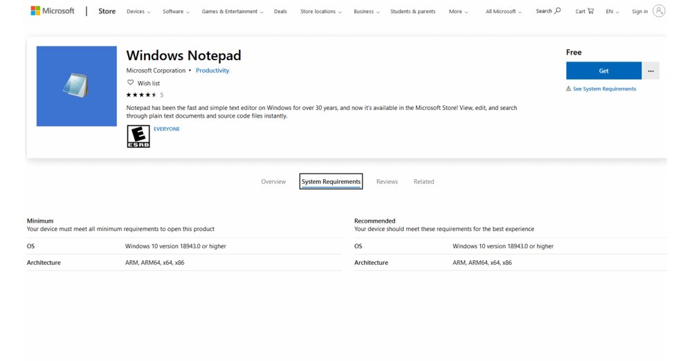 Windows Notepad - Texteditor-Urgestein wandert in den Microsoft Store
