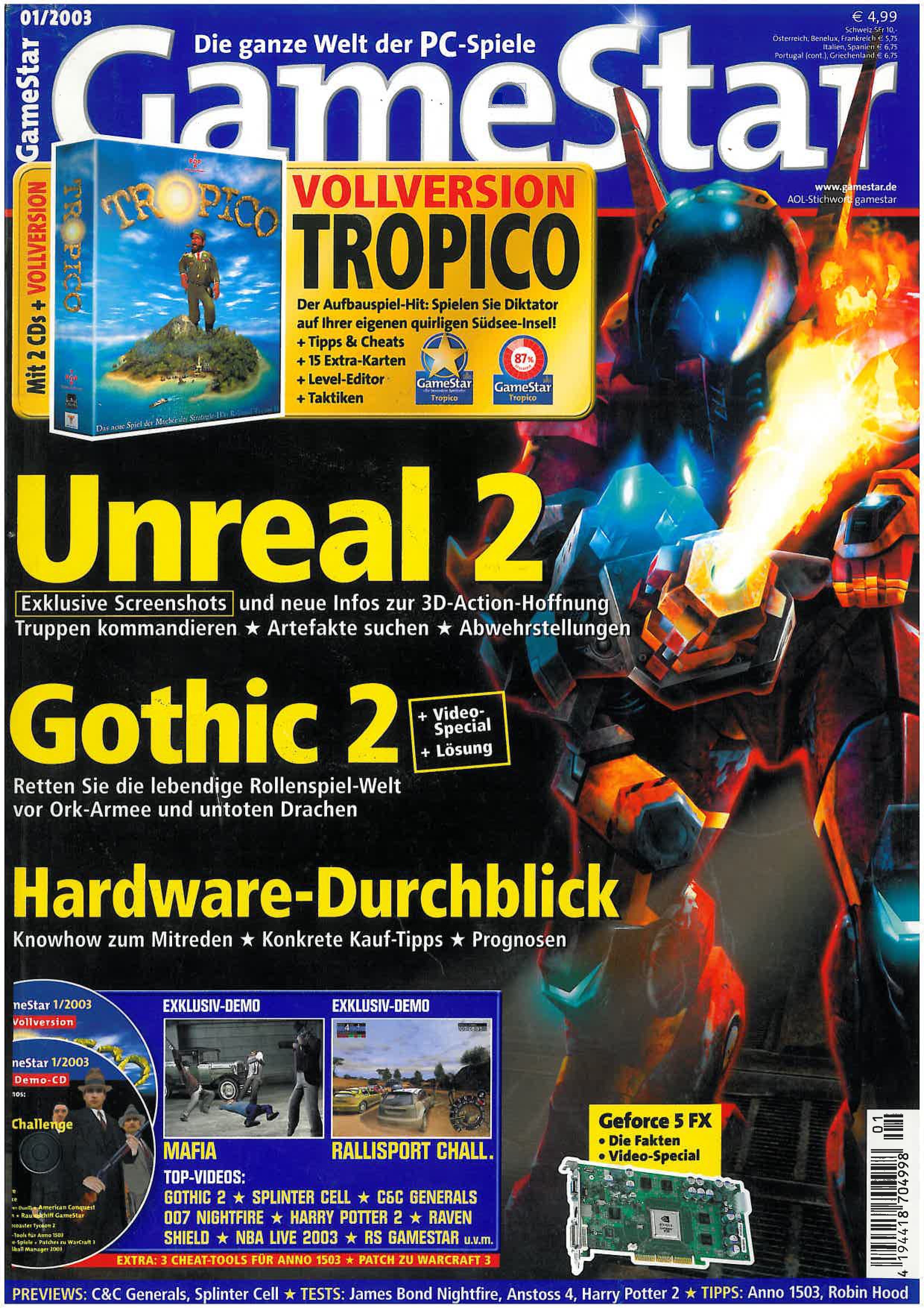 GameStar Heftcover - 2003
