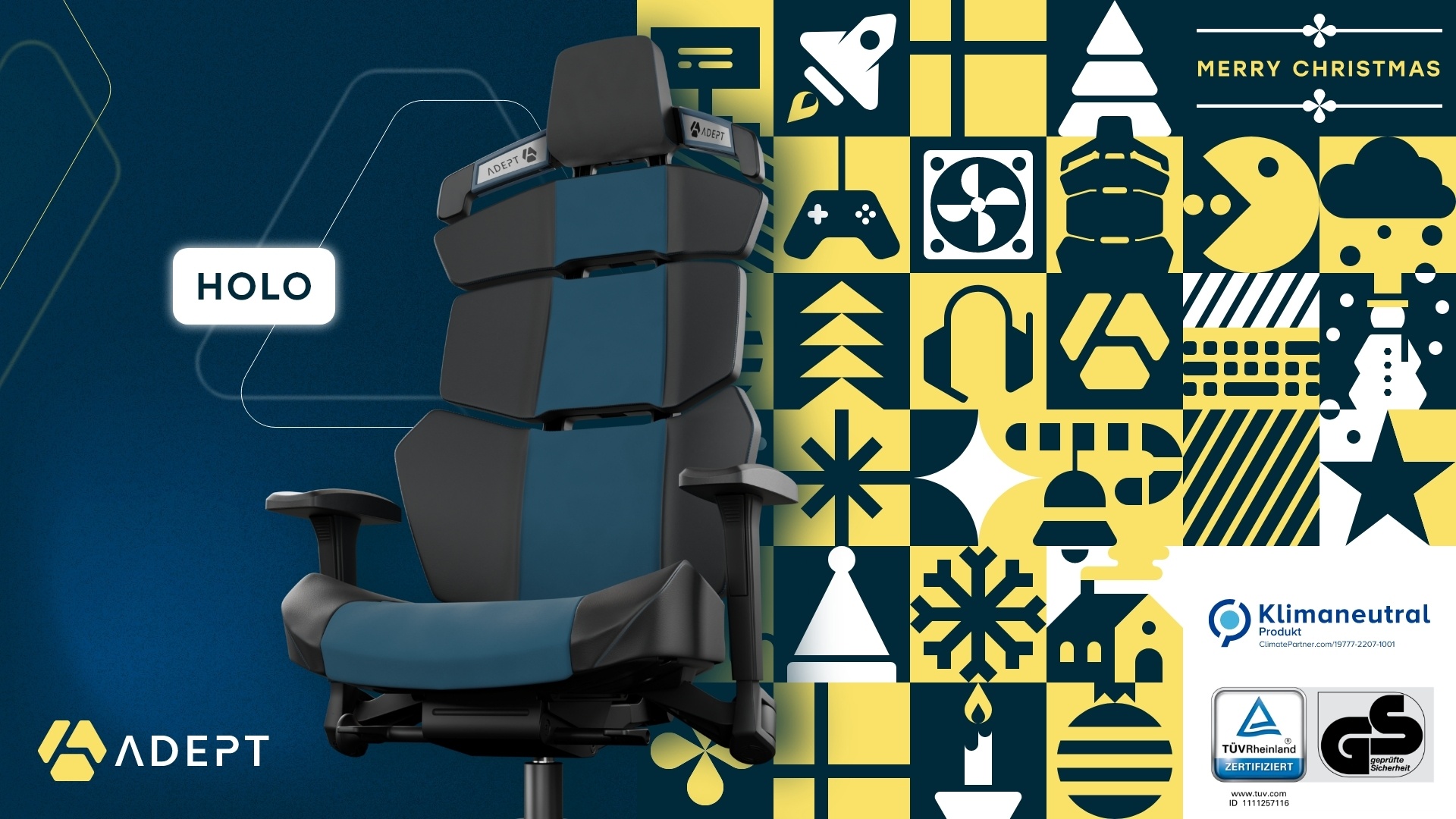 Türchen 21 - Zu Weihnachten zockt ihr mit dem ADEPT Holo Gaming-Stuhl ...