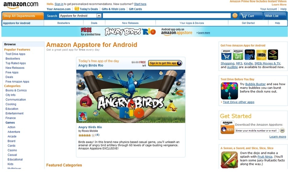 Making Games News-Flash - Amazon Android App Store mit mehr als 31.000 Apps