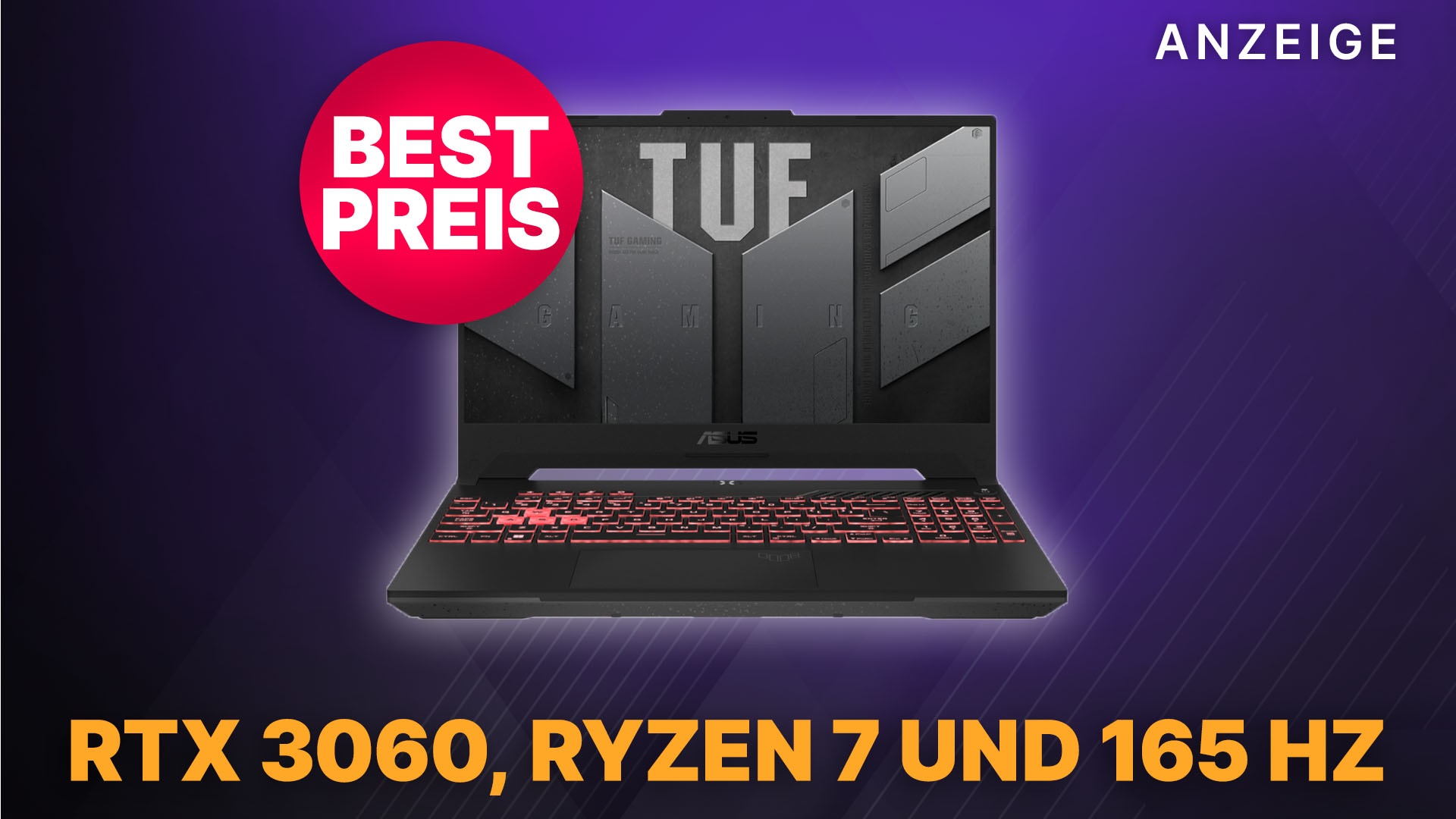Gaming Laptop mit RTX 3060, Ryzen 7 und 165 Hz zum neuen Bestpreis kaufen