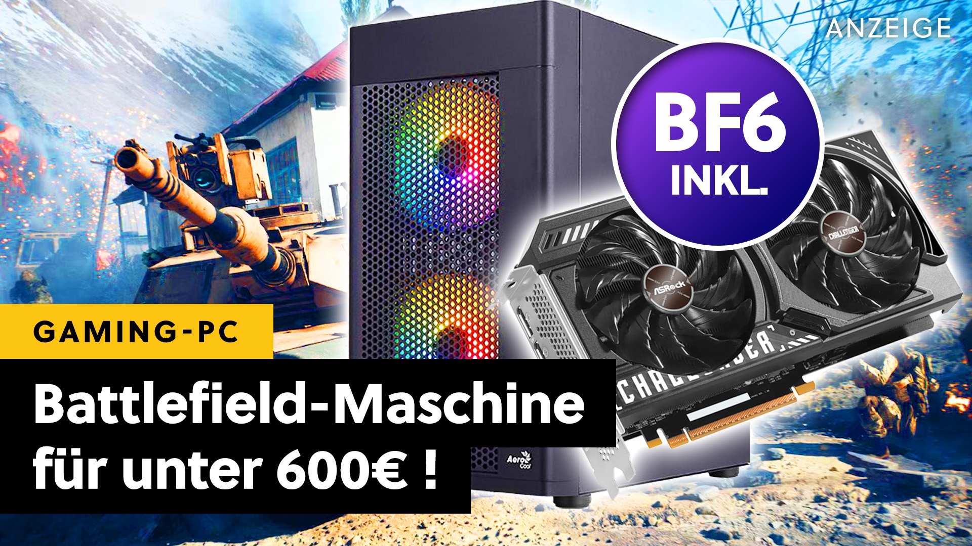 Gaming-PC unter 600€: Diese Konfiguration ist perfekt für Battlefield 6 und das Spiel gibt's ...