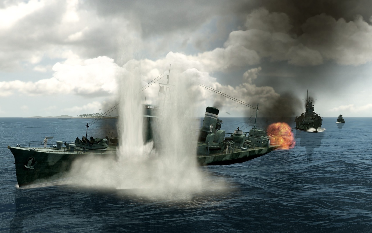 Battlestations: Pacific - Screenshots: Luftkämpfe und Seeschlachten