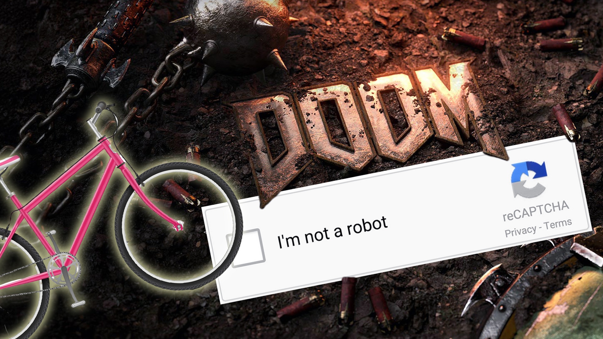 Doom statt »Wählen Sie alle Felder mit Fahrrädern aus« - Dieses Captcha hat niemand kommen sehen
