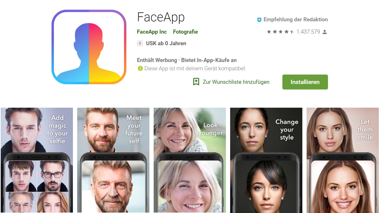 FaceApp - Sicherheitsbedenken gegen gehypte App für Andoird & iOS