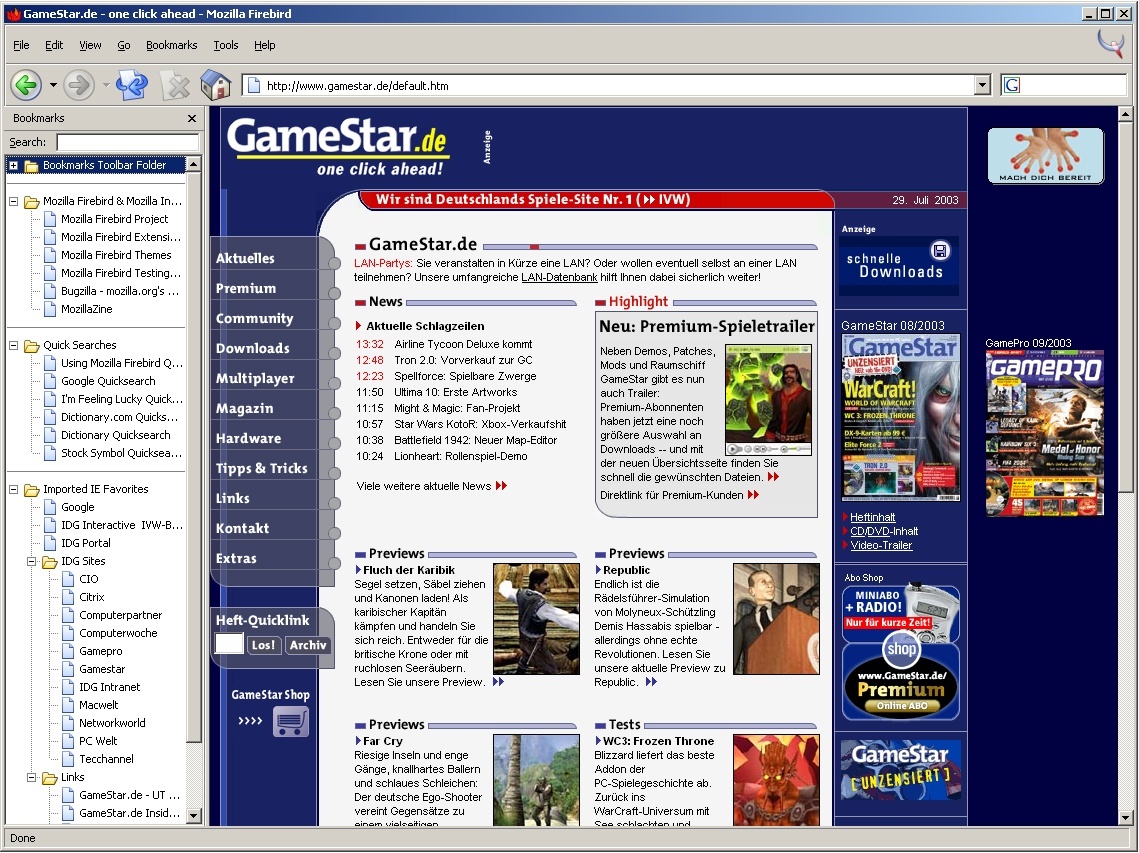 Mozilla Firebird 0.6.1 ist da