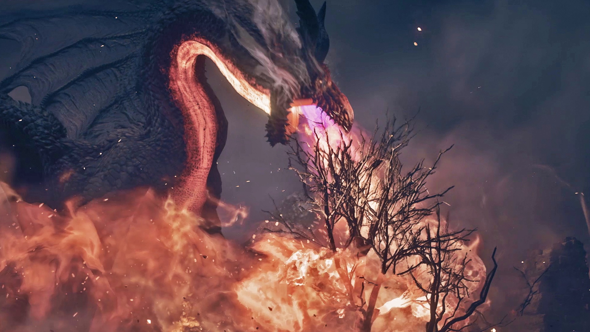 In Dragon's Dogma 2 greift ein Riesendrache an und was machen wir ...
