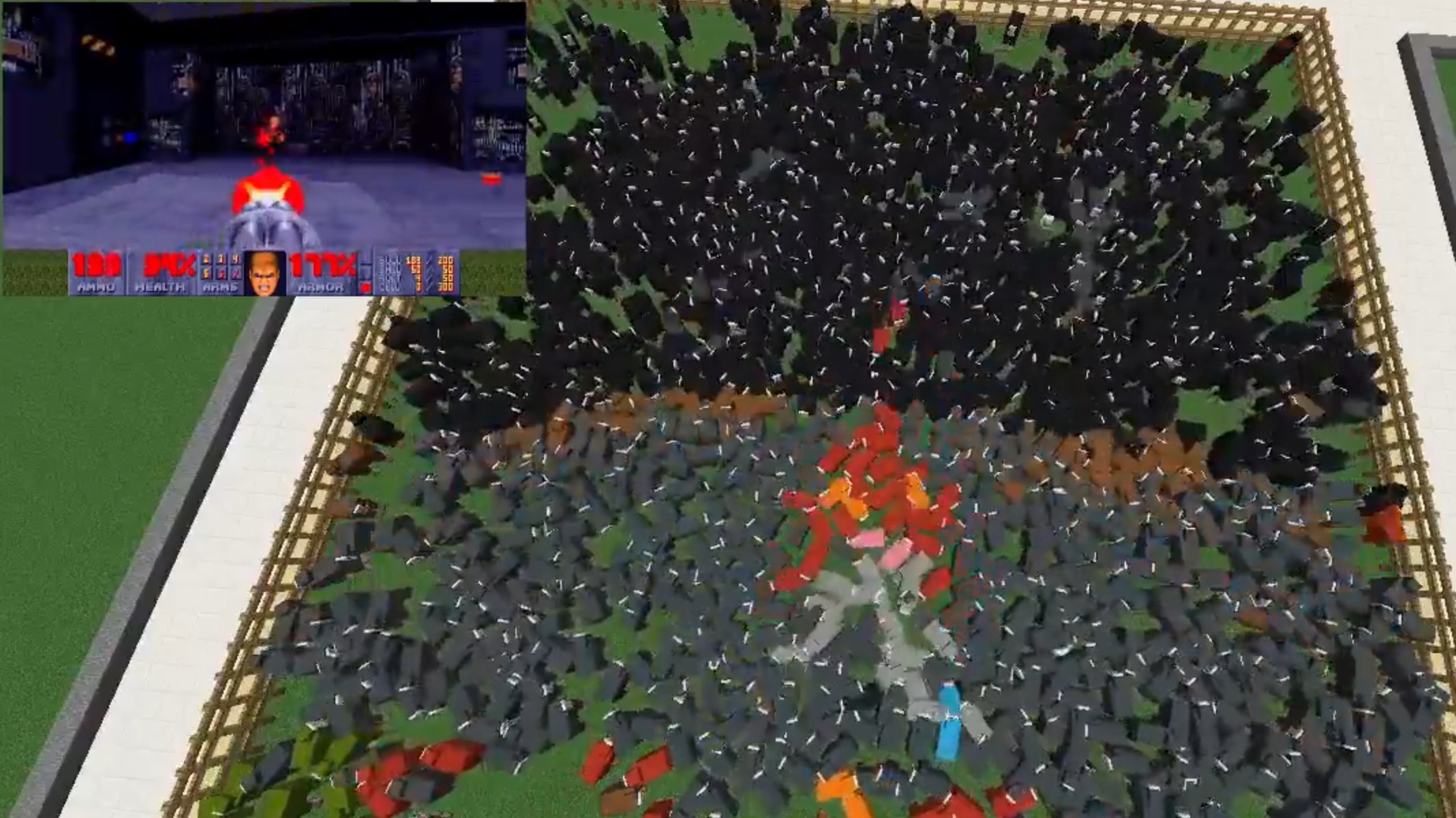 Minecraft: Modder zeigt Doom auf einer Herde Schafe