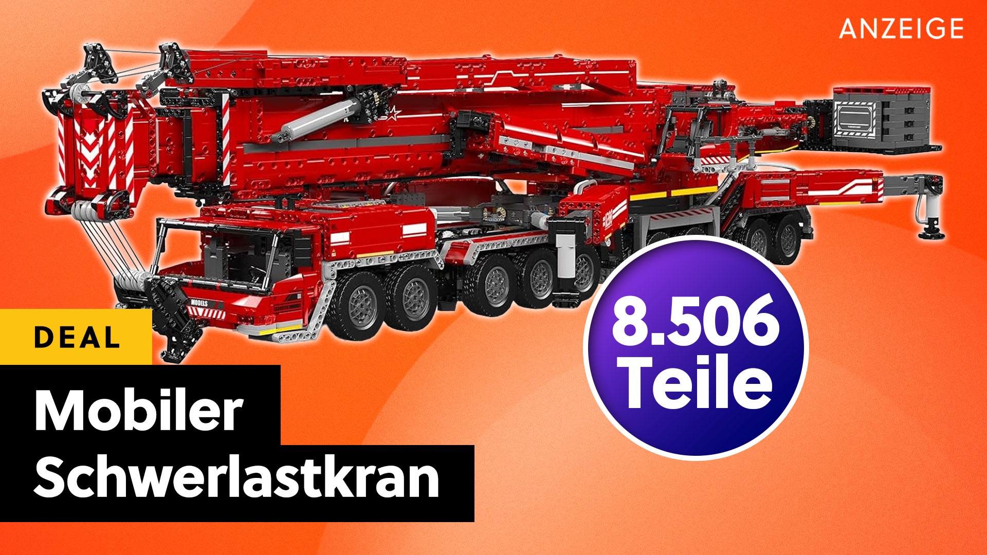 20 Motoren & 8.500 Teile: Dieser Kran im LEGO Technic-Style ist ...
