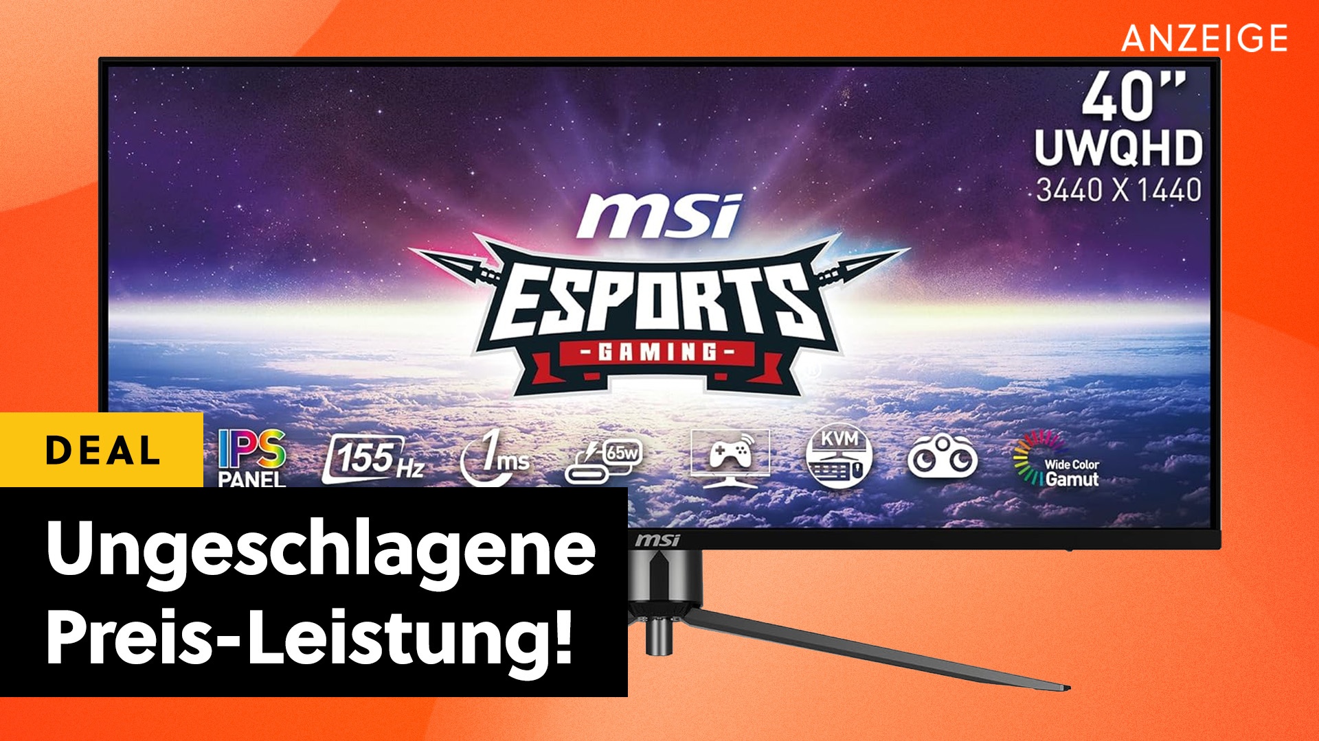 Der perfekte Gaming-Monitor ist günstig wie noch nie: 40 Zoll UWQHD-Biest von MSI mit 144Hz und ...