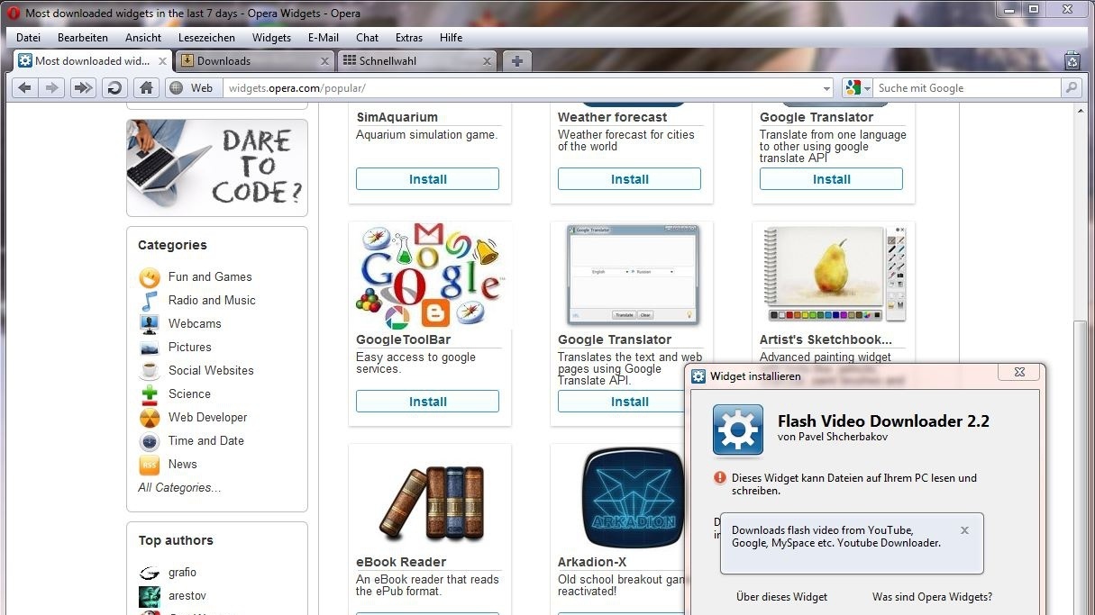 Opera 11 - Screenshots