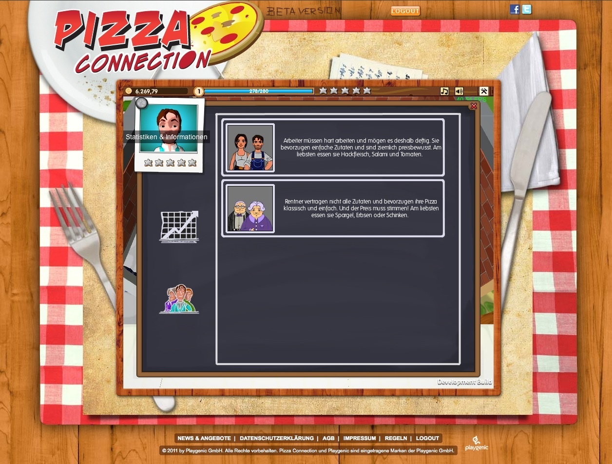Pizza Connection Online - Screenshots