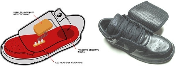 Kurioses - Schuhe mit WLAN-Hotspot-Sensor