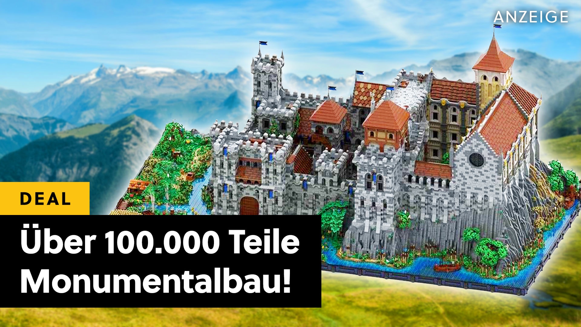 Diese Burg ist sogar größer als ich! Weder LEGO noch BlueBrixx würden ...