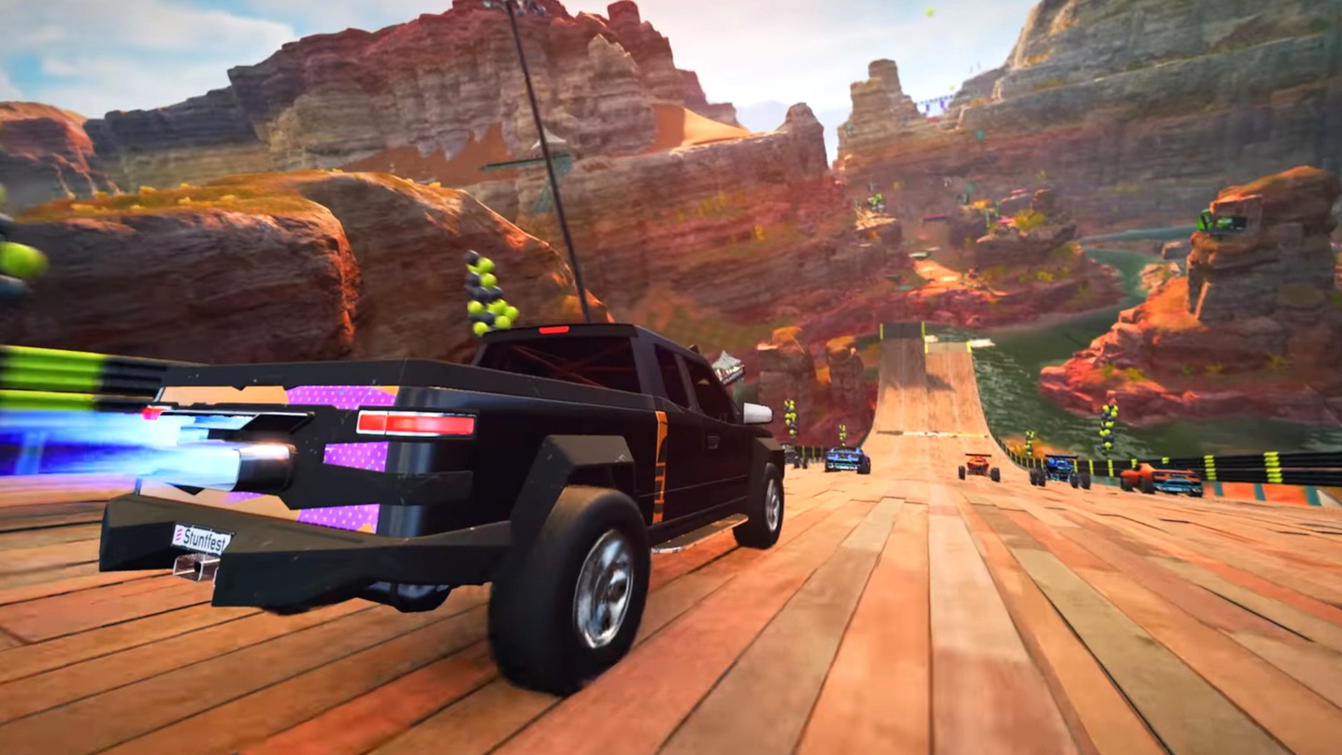 Stuntfest World Tour: Abgefahrenes Arcade-Rennspiel zeigt im Trailer ...