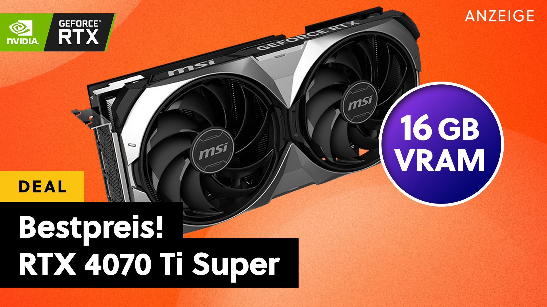 Die günstigste Nvidia-Grafikkarte mit 16 GB VRAM erreicht den Bestpreis! Jetzt die RTX 4070 Ti ...