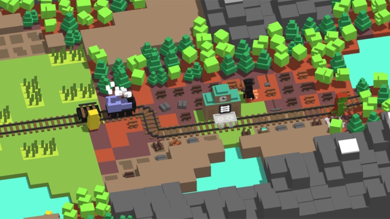 Unrailed! im Teaser-Trailer - Prozedurale Bahnstrecken & Koop-Chaos