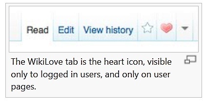 WikiLove - Wikipedia testet Belohnungsbutton
