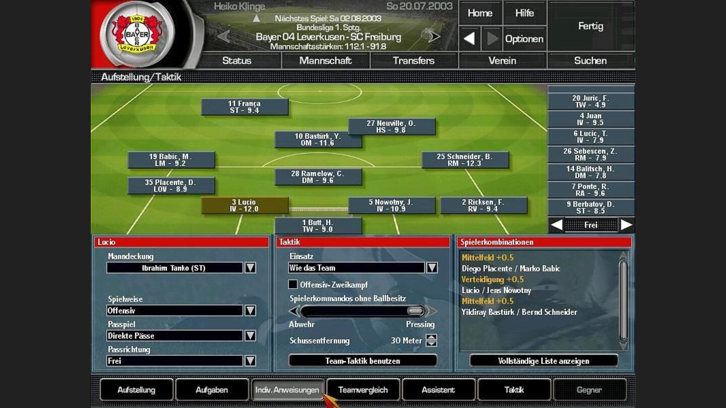 Fußball Manager 2004 - Screenshots