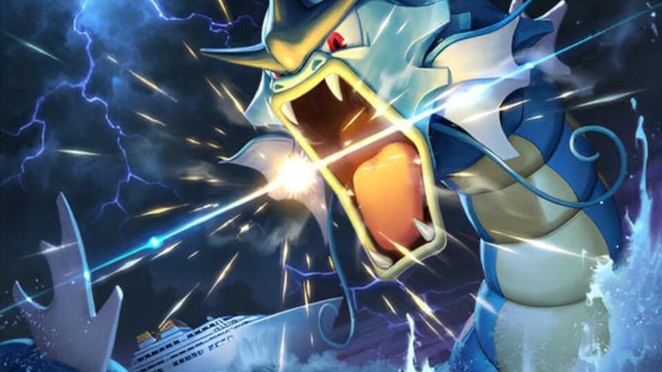 Pokémon TCG Pocket: Die Garados Full Art-Karte zeigt epische Szene aus ...