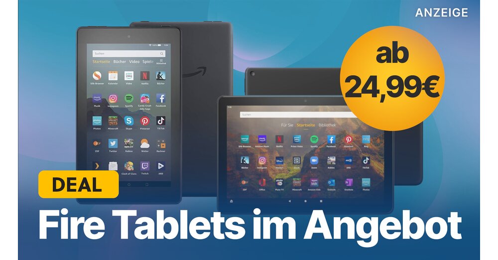 Fire Tablets ab 24,99€ sichern: Amazon startet Top-Angebot nach dem ...