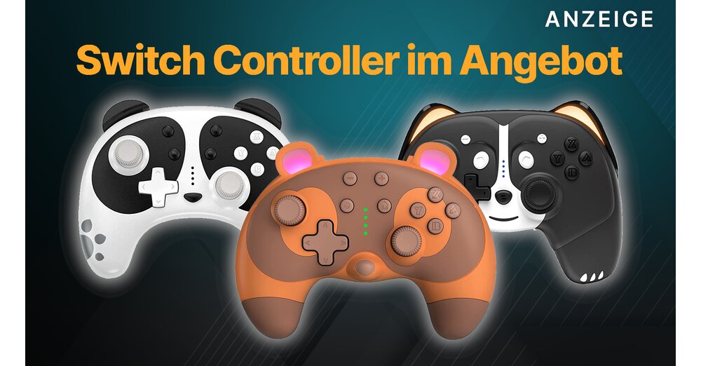 Amazon: Niedliche Panda-, Hunde- und Katzen-Controller für Switch im ...