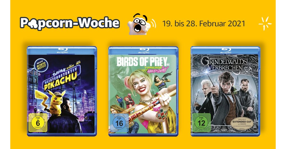 Amazon Popcorn-Woche – 3 für 2: Riesiger Auswahl an DVDs & Blu-rays