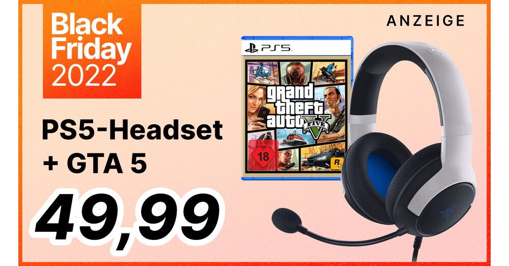 Black Friday: Razer Gaming-Headset jetzt mit GTA 5 für PS5 für nur 49,99€