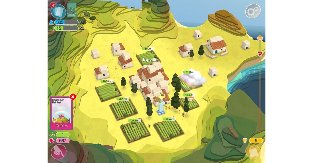 Godus - Screenshots aus der Mobile-Version
