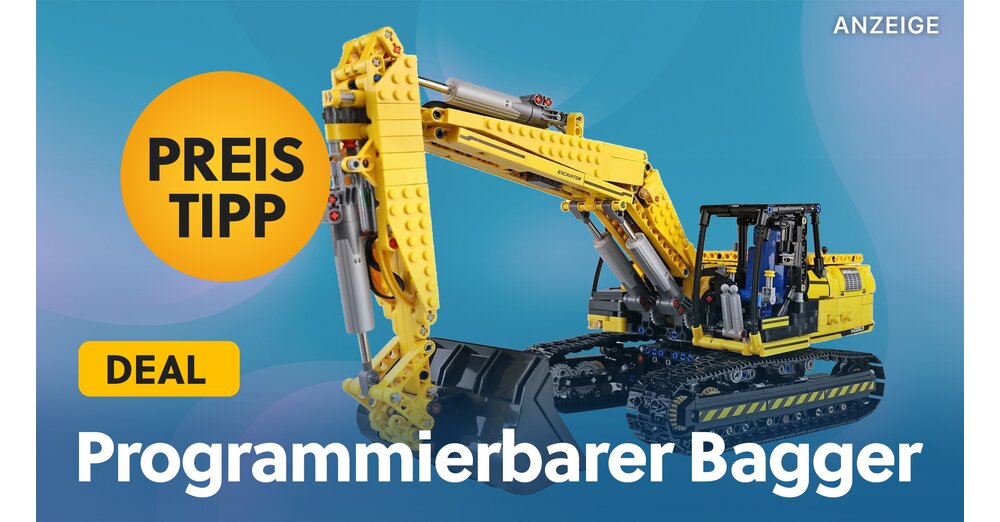 So einen Bagger sucht ihr bei LEGO Technic vergebens: Motorisiert ...