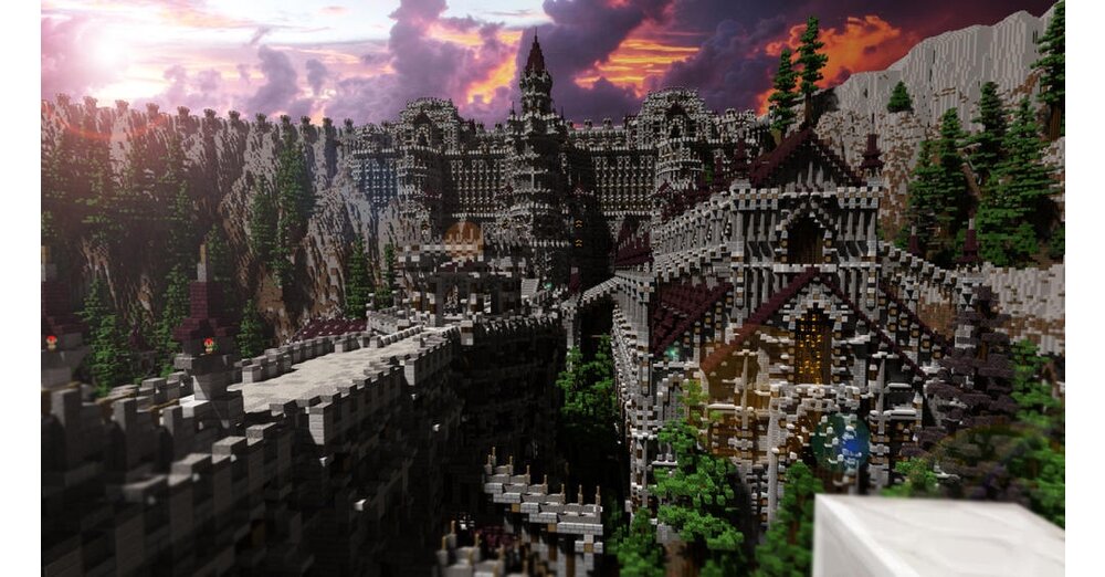 Minecraft - Screenshots des Nachbaus von Anor Londo (Dark Souls)