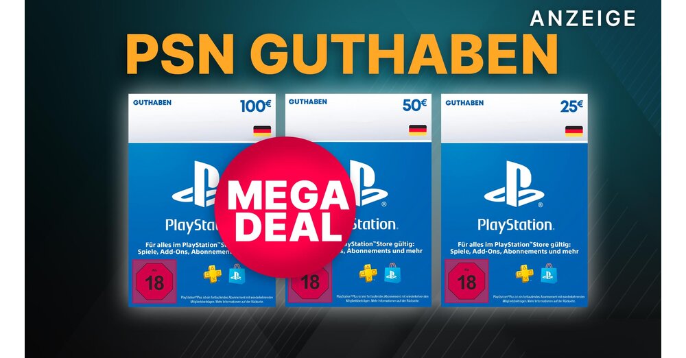 PSN Guthaben im Angebot: Jetzt 100€, 50€ und 25€ bei Amazon günstiger kaufen