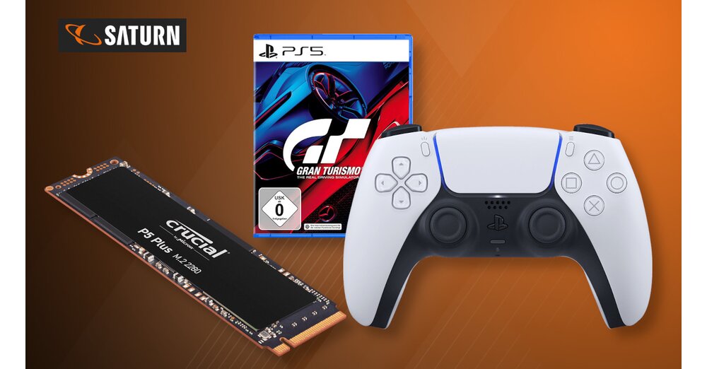 Saturn: PS5-SSD und Bundle mit DualSense & Gran Turismo 7 im Angebot