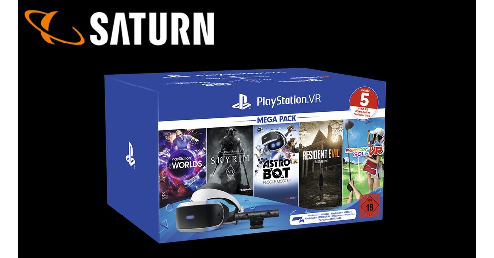 Saturn – PSVR Mega Pack 2 mit Skyrim VR und Astro Bot im Angebot