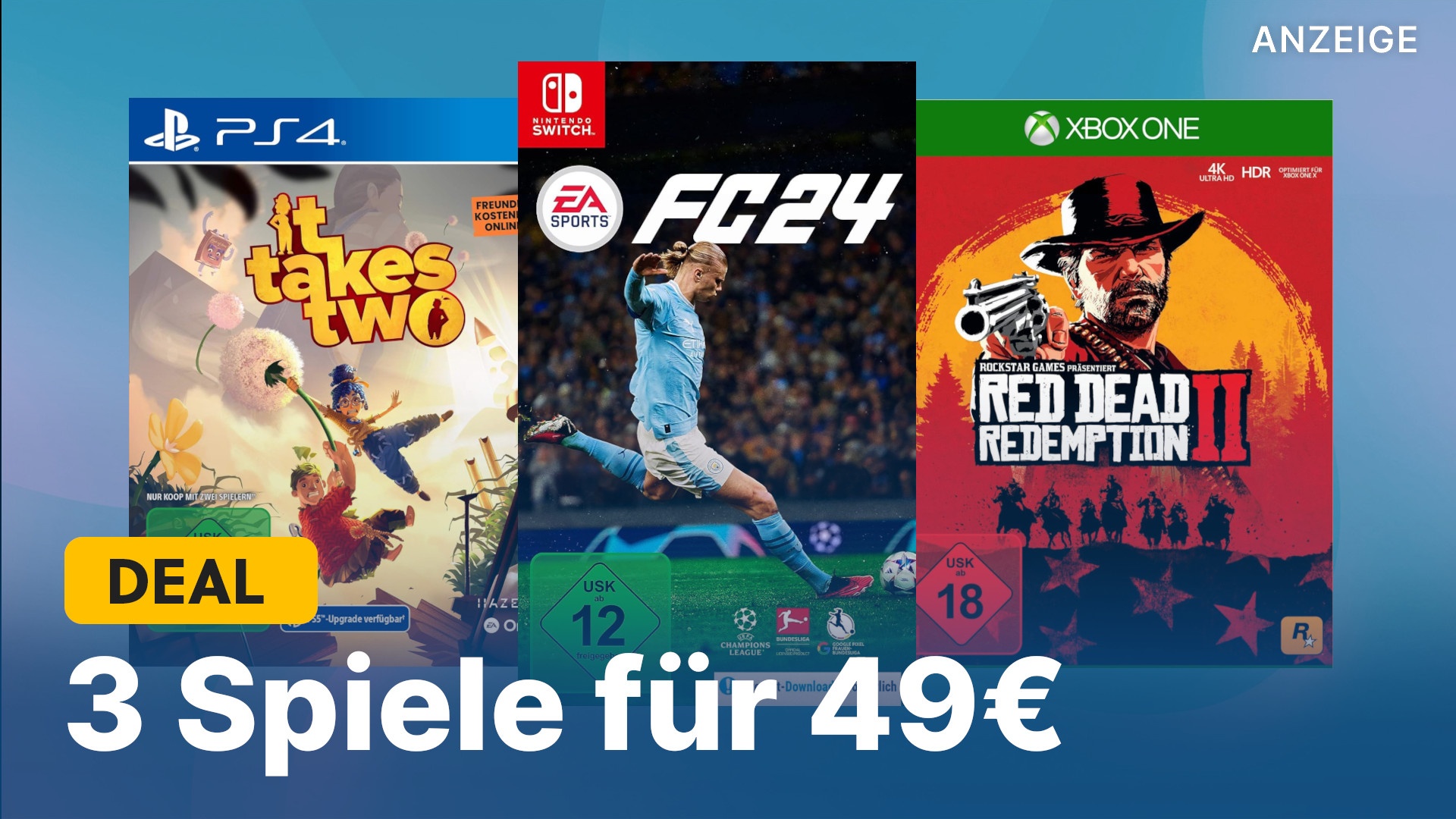 3 für 49€ bei Amazon: Spiele für Switch, PS5, PS4 & Xbox jetzt günstig im Angebot sichern