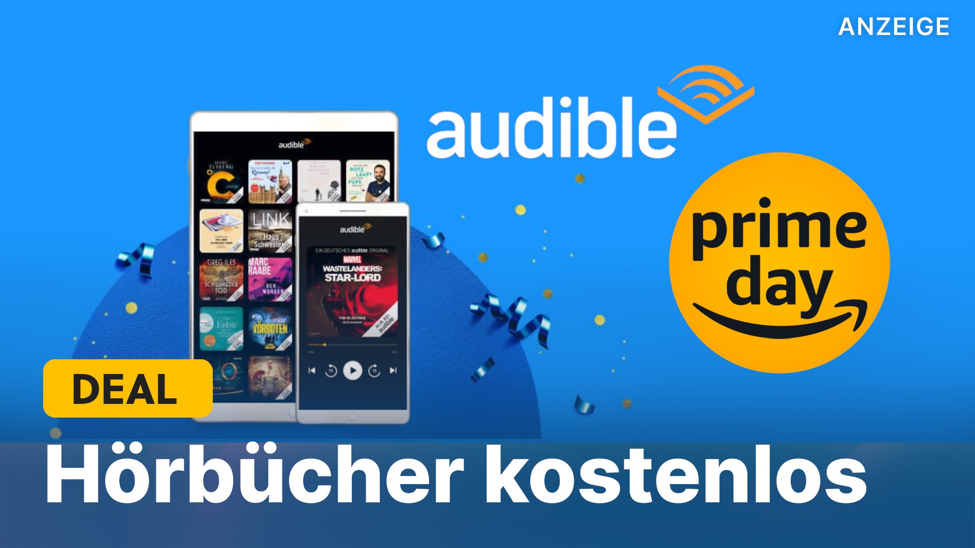 3 Monate Audible geschenkt: Jetzt tausende Hörbücher kostenlos streamen im Prime Day Angebot