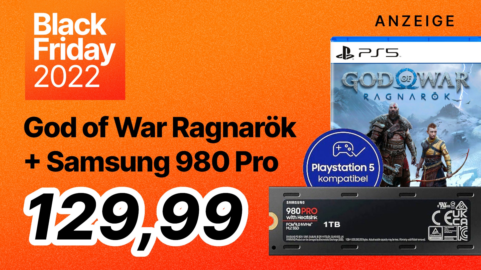 Tolles Bundle für PS5: Jetzt God of War Ragnarök + PS5-SSD 1 TB für 129 ...