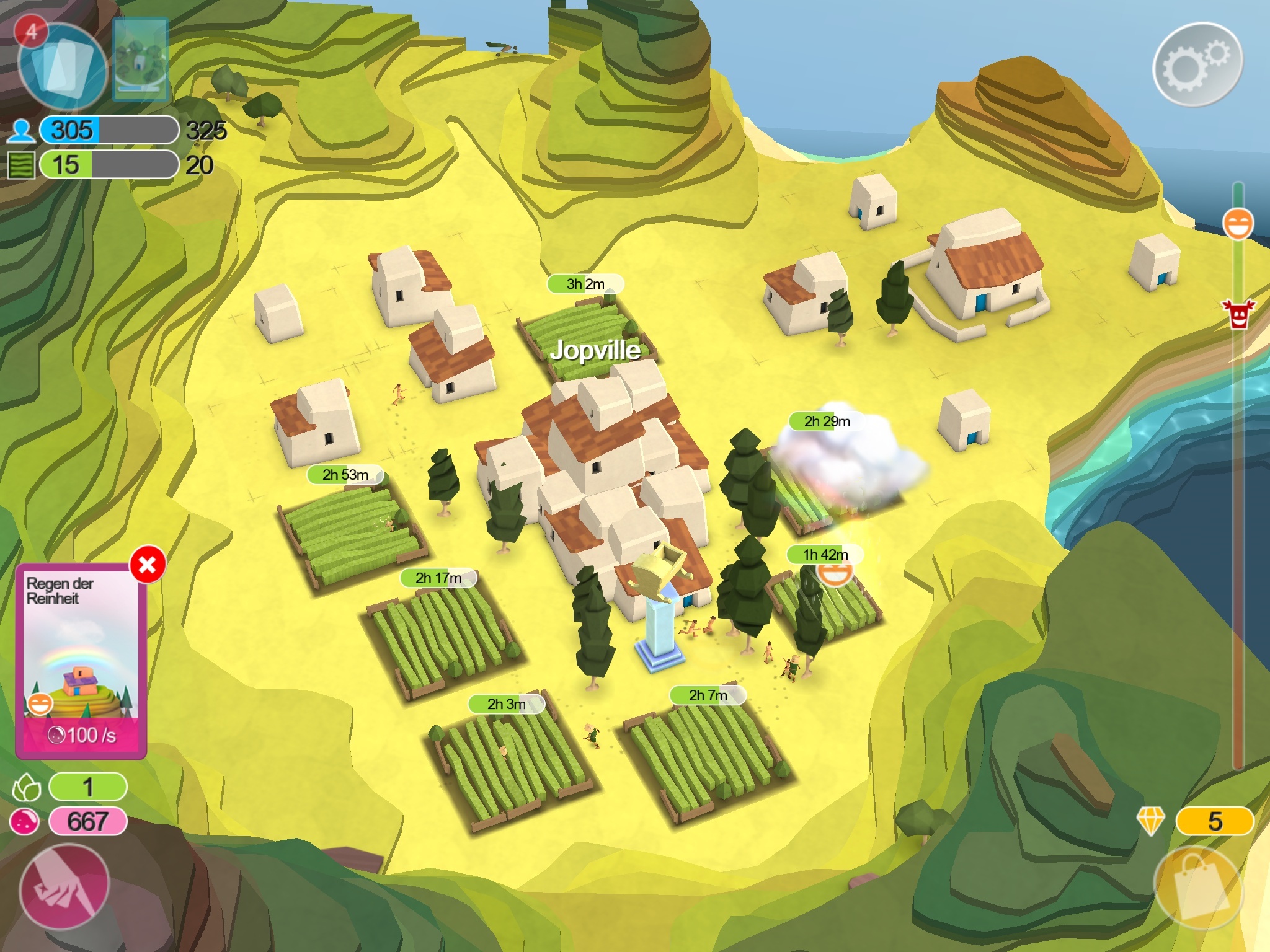 Godus - Screenshots aus der Mobile-Version