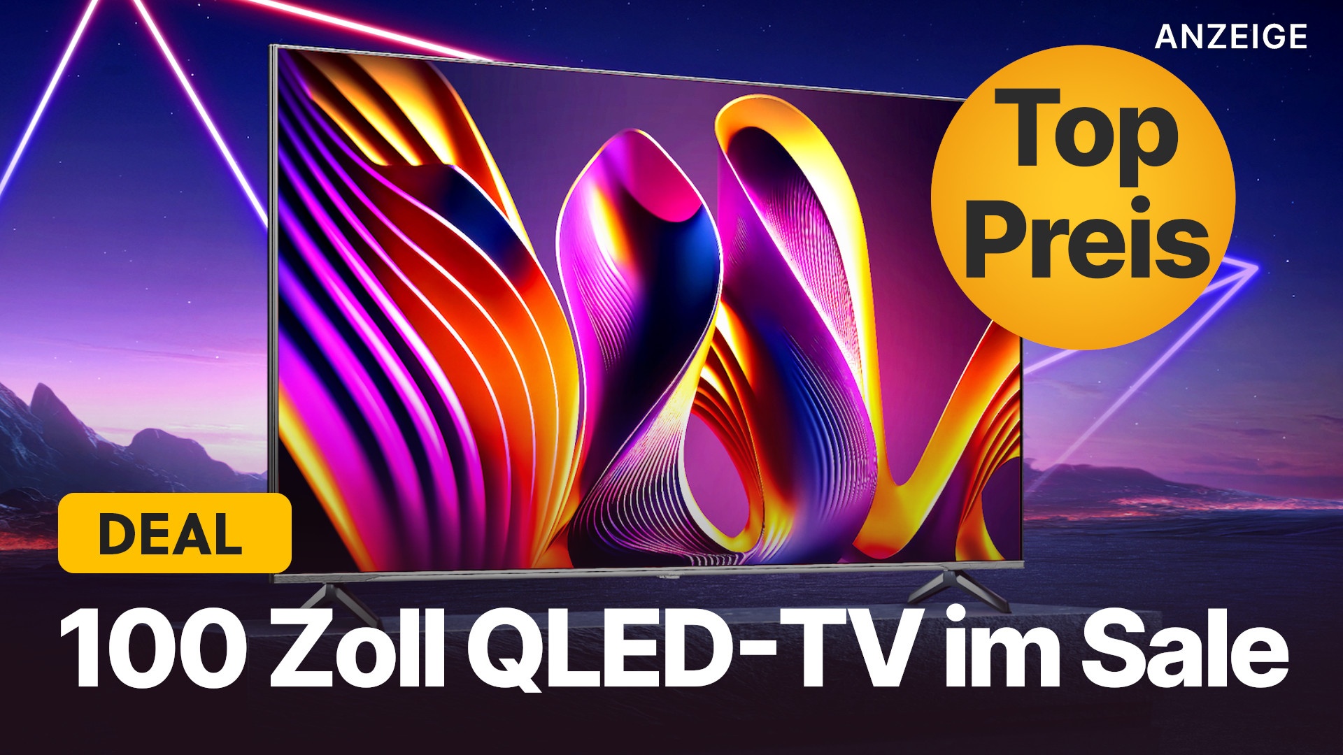 100 Zoll QLED 4K-Fernseher im Angebot: Diesen gigantischen 144Hz-TV gibt es nirgendwo sonst so ...