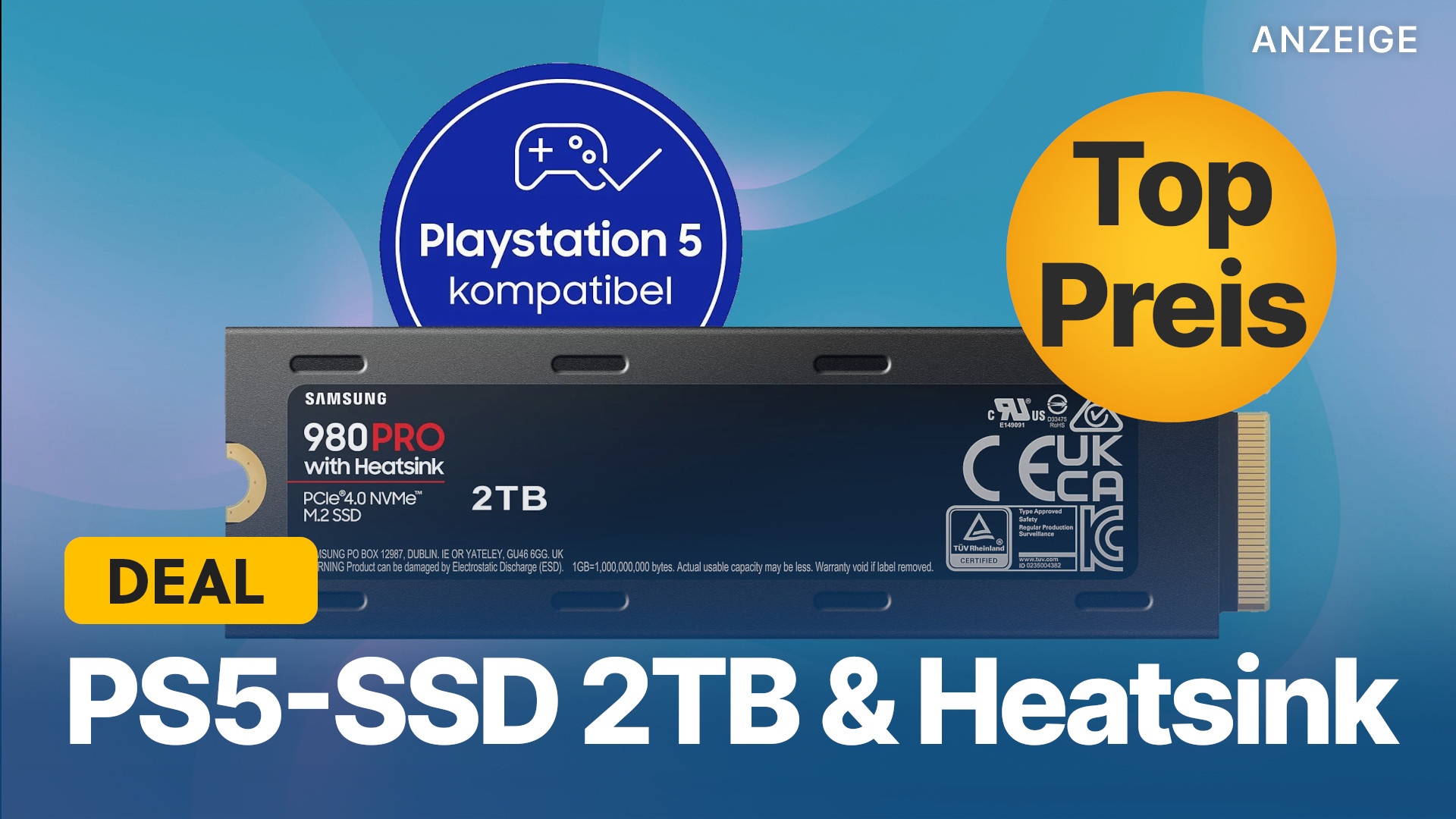 PS5-SSD mit 2TB im Angebot: Samsung 980 Pro Heatsink jetzt sichern ...
